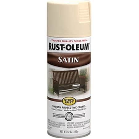 Rust-Oleum 12 oz. Satin Almond Stops Rust Spray 158293 | Zoro