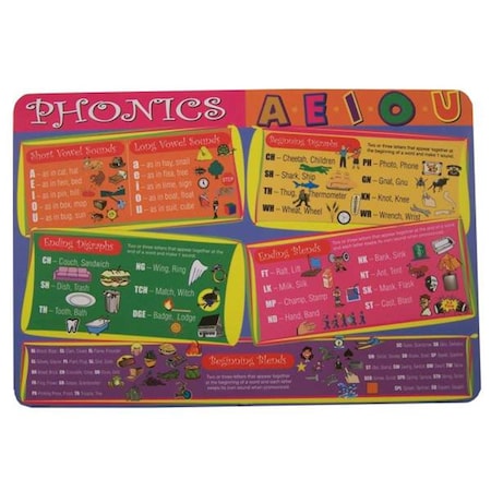 Painless Learning Phonics Placemat 4PK PHO1 | Zoro