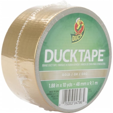 Shurtech Brands Colored Duck Tape 1.88 in. Wide 10 Yard Roll-Gold ...