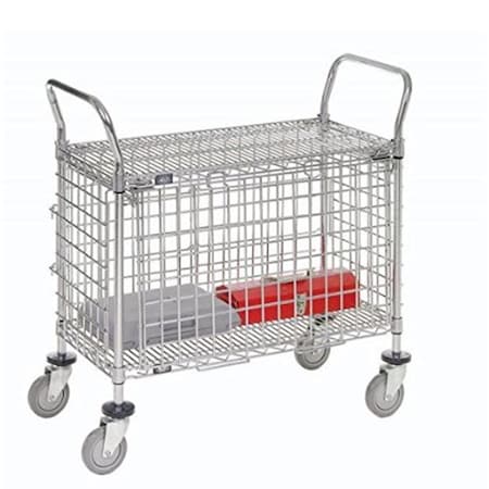 Nexel Security Utility Cart, Chrome - 18 x 48 x 38 in. SC1848C | Zoro