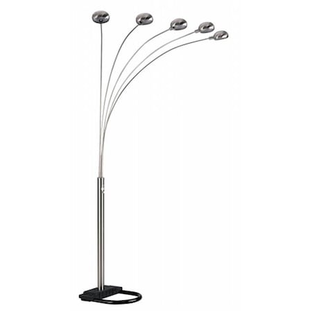 Cling 5 Arms Arch Floor Lamp - Satin Nickel CL26758 | Zoro