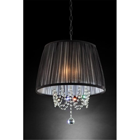 Ore International 17 in. W Eclipse Crystal Ceiling Lamp K-5140H | Zoro