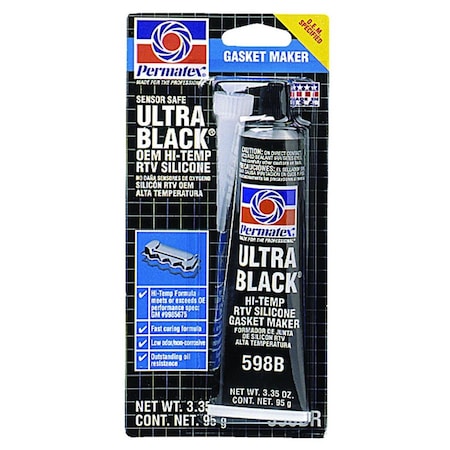 Permatex Ultra Black Max Oil Resistant Gasket Maker 3.35 PE390288 | Zoro