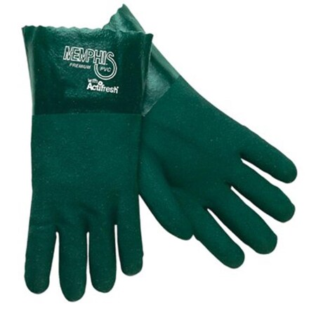 Mcr Safety 12.1114 14 in. Green Gauntlet Jersey Lined Sandy 127-6414 | Zoro