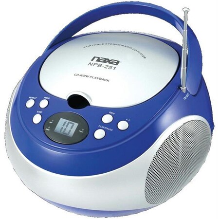 Naxa Portable Cd Player With Amfm Radio blue NPB251BL | Zoro