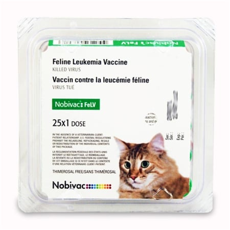 Intervet -Merck Animal Health Nobivac Felv- 25 X 1 Dose 007SCH-1419-03 ...