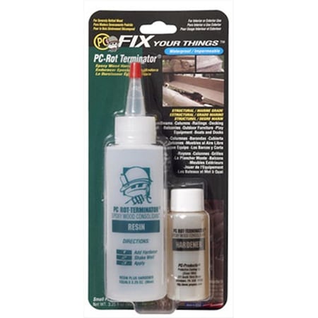 Pc Products 3.25 Oz Rot Terminator Epoxy Wood Hardener PR434675 | Zoro