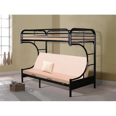 Pivot Direct Pivot Direct PD-4509-3BK Donco Kids C-Shape Futon Bunk Bed ...