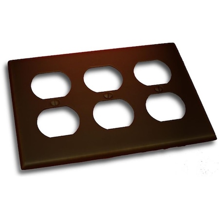 Mainframe Triple Receptacle Switch Plate, Venetian Bronze MA119390 | Zoro