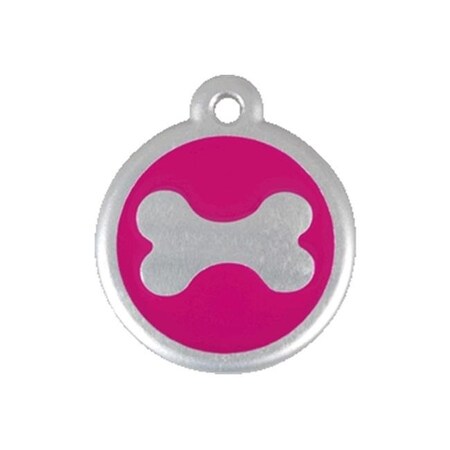 Red Dingo Red Dingo 06-BN-HP-LG QR Tag Premium Bone Hot Pink; Large 06 ...