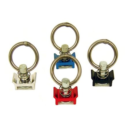 Pit Posse 11001R Single S Track Single Stud Ring; Red 11001R | Zoro
