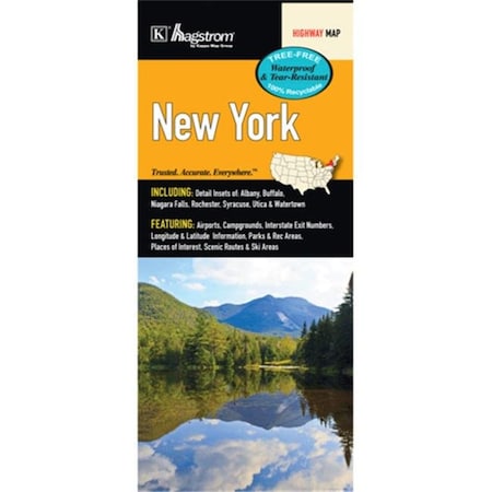 Universal Map Group Llc Universal Map 14328 New York State Waterproof ...