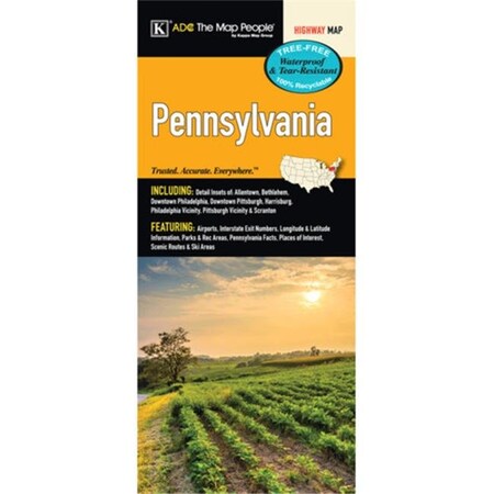 Universal Map Group Llc Universal Map 14225 Pennsylvania Laminated Map ...