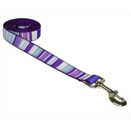 Fly Free Zone STRIPE-PURPLE-MULTI2-L 4 ft. Stripe Dog Leash; Purple ...