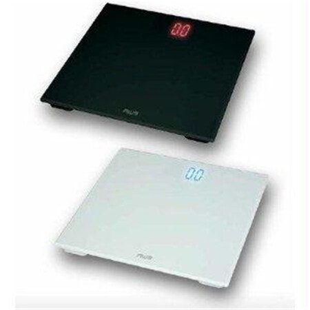 American Weigh Scales Sca White Digital Led Bathroom Scale Tempered ...
