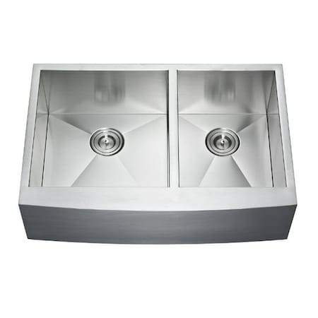 Sfc AP3320BL Apron Double Bowl Kitchen Sink; 32.875 x 22.25 x 10 in ...