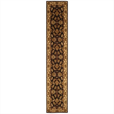 Safavieh 2 ft. - 3 in. x 14 ft. Runner- Traditional Heritage Black And ...