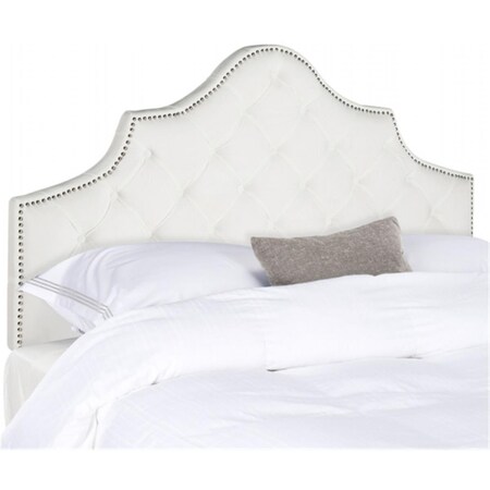 Safavieh Arebelle Velvet Full Size Headboard- White - 54 x 3.5 x 56.3 ...