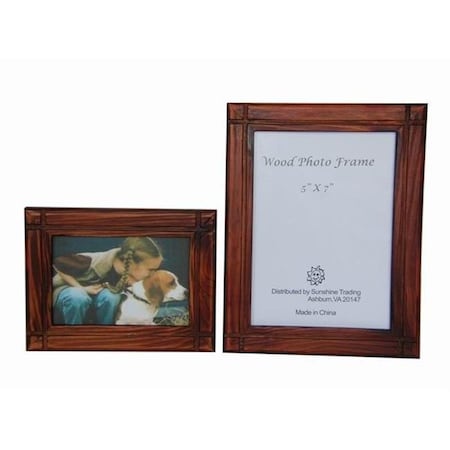 Sunshine Trading ST-14-7 Handmade Wood Photo Frame - 5 x 7 Inch ST-14-7 ...