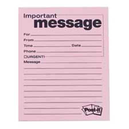 3M Commercial 3M MMM7662 Telephone Message Pad- in.Important Message ...