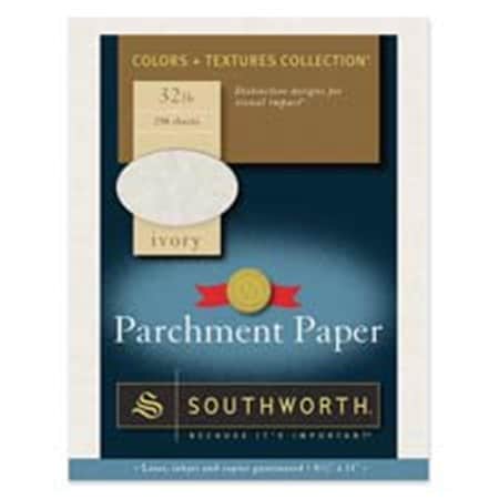 Southworth mpany Parchment Paper- 32 lb- 8-.50in.x11in.- 2- Ivory ...