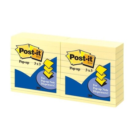 Post-It Sticky note Lined Pop-Up Notepad; 100 Sheets; Pack 6 1387224 | Zoro