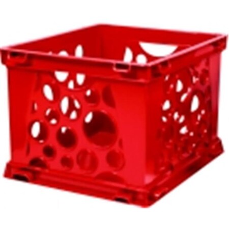 Storex Storex Mini Stackable Storage Crate - Red 1466434 | Zoro