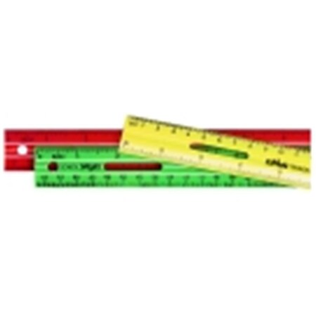School Smart School Smart 12 in. Light-Weight Strong Plastic Ruler ...