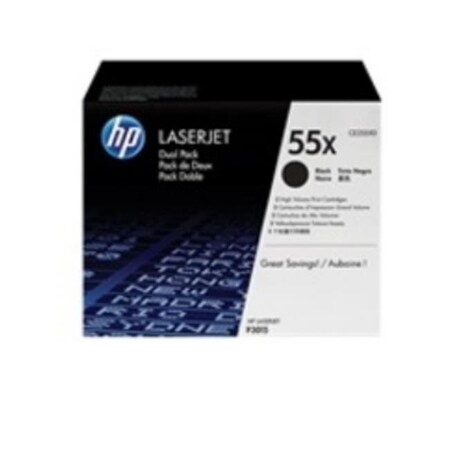 Hp Hewlett Packard CE255XD 55X Black Toner Cartridge Dual Pack CE255XD ...