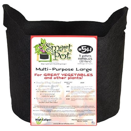 High Caliper Growing 21005RT 5 Gallon; Black Patented Small Smart Pot ...