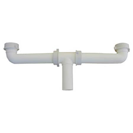 Larsen Supply Co 03-4209 1.5 x 16 in. White PVC 2 Bowl End Center ...