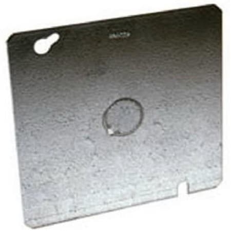 Raco Electrical Box Cover, Square, Steel, Flat Cover 455204 | Zoro
