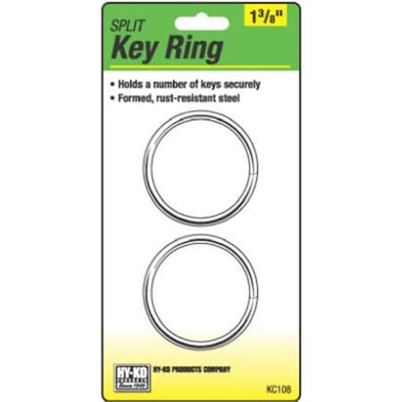 Hy-Ko Hy-Ko Products KC108 2 Pack; 1.37 in. Split Key Rings - Pack Of 5 ...