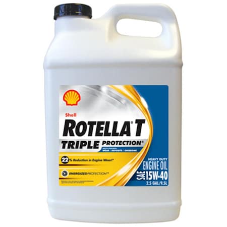 Shell Rotella 15W 40 Heavy Duty Motor Oil - 2.5 Gallon 147100 | Zoro
