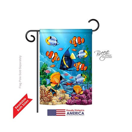 Gardencontrol Beach & Nautical Coral Life 2-Sided Impression Garden ...