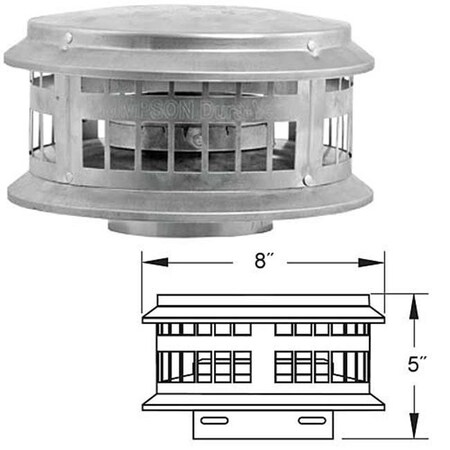 Duravent DuraVent 4GVDC 4" DuraCap Vent Cap 4GVDC | Zoro