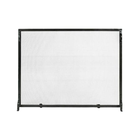 Minuteman SA-4433 44" x 33" Plain Flat Fireplace Screen in Black SA ...