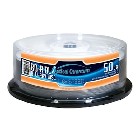 Optical Quantum Optical Quantum OQBDRDL06WIPH-25 25 Pack 6X 50GB BD-R ...