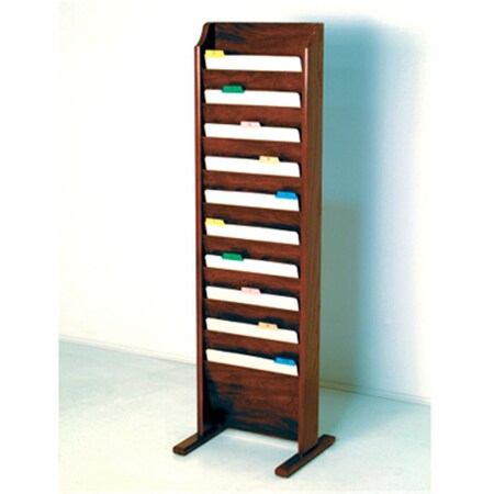 Vertex Free Standing 10 Pocket Letter Size File Holder in Mahogany ...