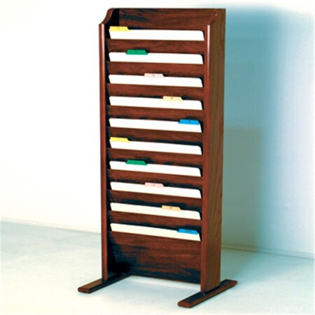 Vertex Free Standing 10 Pocket Legal Size File Holder in Mahogany ...
