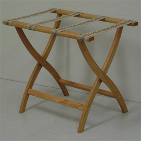 Vertex Designer Curve Leg Luggage Rack in Light Oak with Tapestry ...