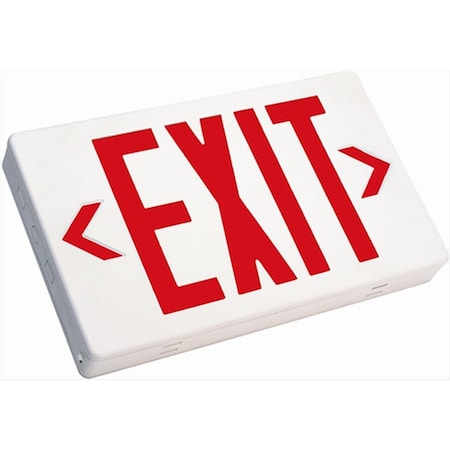 Wesco LED Exit Sign Red Letter - White Housing WE599659 | Zoro