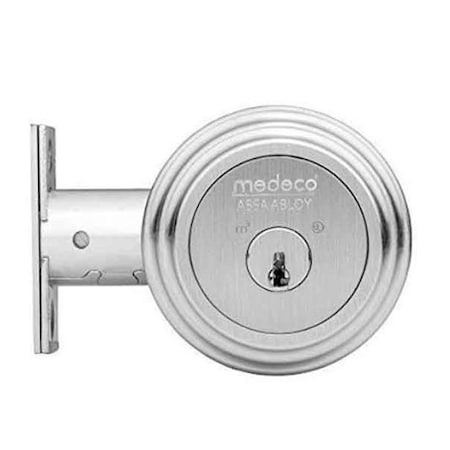 Medeco MEDECO:Maxum BiLevel Sgl. Deadbolt - 2-3/8" - Silver 11JR603-26 ...