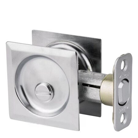 Kwikset Kwikset: Square Pocket Door Lock / Privacy / Satin Chrom KWS ...
