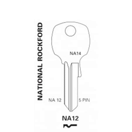 Jet JET: 5-pin National Rockford Cabinet Key Blank (NA12) JET-NA12 | Zoro