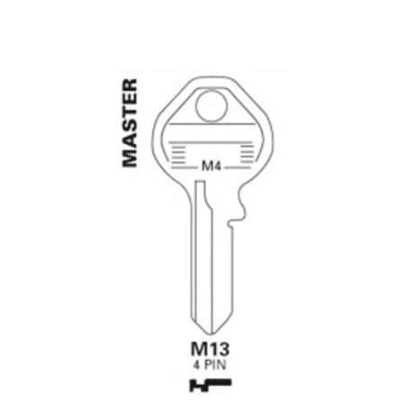 Jet JET: 4-PIN Master Lock Key Blank (M13) JET-M13 | Zoro