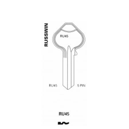 Jet JET: 5-Pin Corbin Russwin Key Blank (RU45) JET-RU45 | Zoro