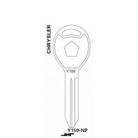 Jet JET: Chrysler / Dodge / Jeep / Y159 Mechanical Key JET-Y159-NP | Zoro