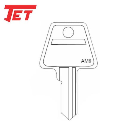 Jet JET: American Padlock Key Blank - 5 pin (AM6) JET-AM6 | Zoro