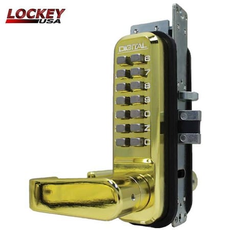 Lockey 2985-DC - Narrow-Stile Mechanical Keypad Keyless Lever - Passage ...